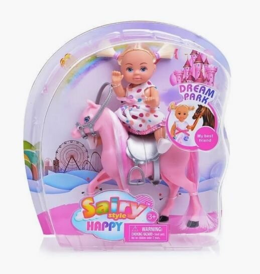 Кукла с лошадью с аксесс. Defa Lucy розовая