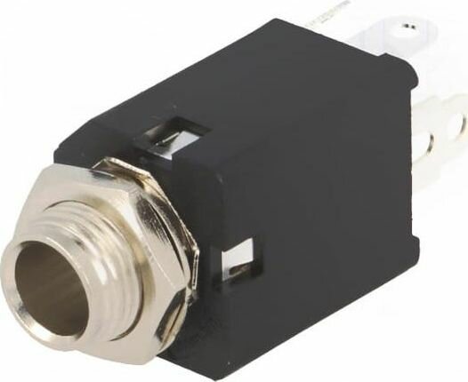 Гнездо AMPHENOL ACJS-MVS-5 Гнездо Jack 6,35мм "мама" stereo с двойным выключателем 1шт