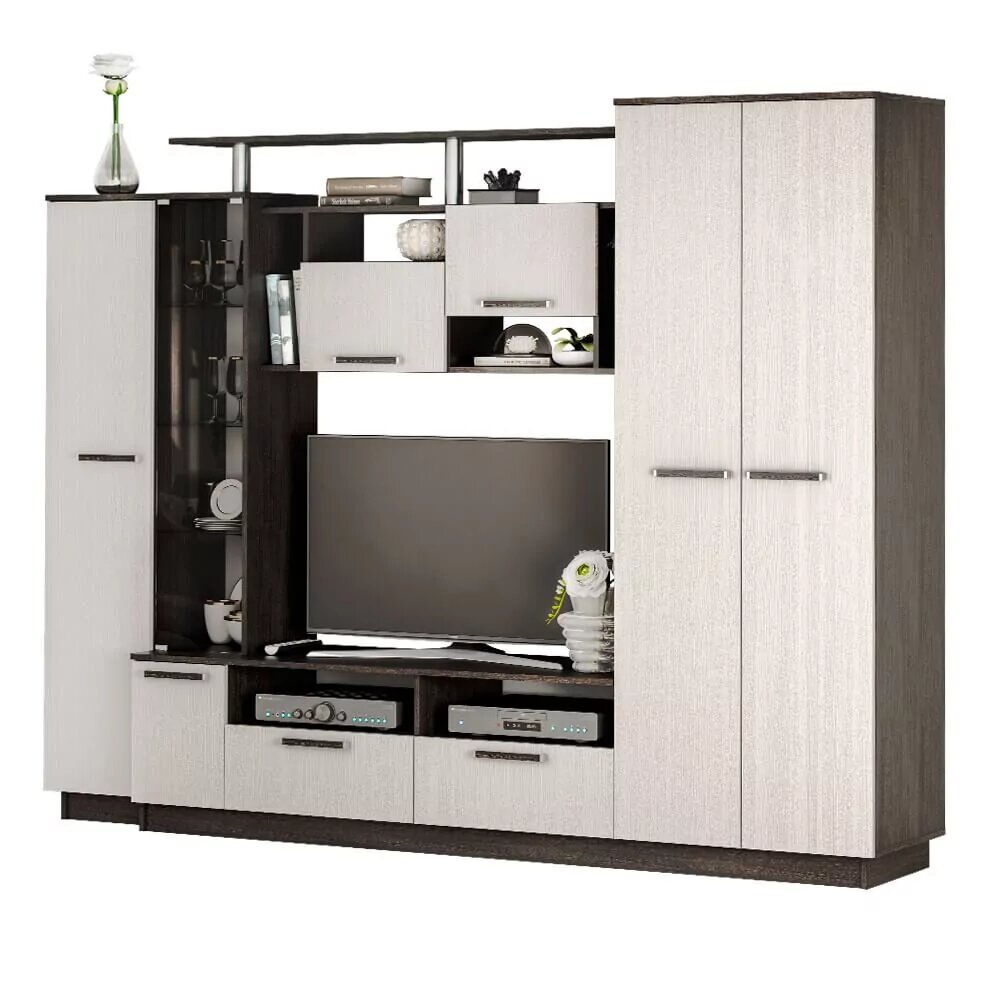 Гостиная «Вега» ЛДСП (Венге/Лоредо) 250х46х192