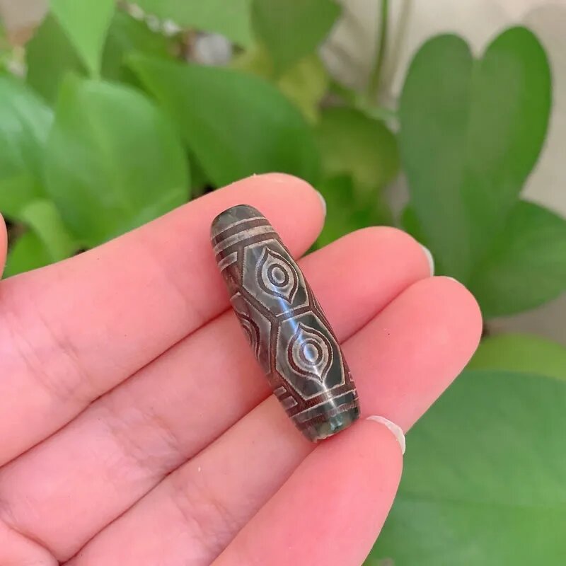 Натуральные тибетские Агаты Dzi бусины 30 мм для украшений Dragon Eyes