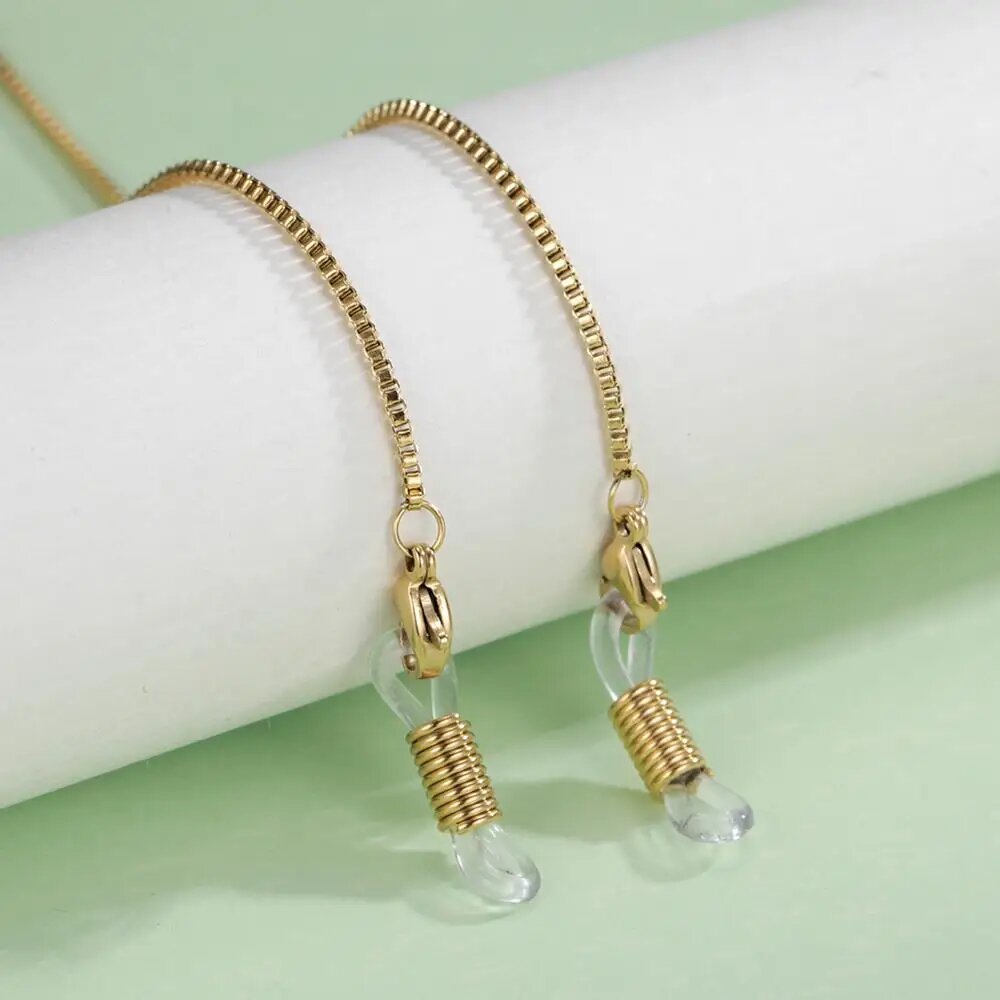 Цепочка для очков Teamer из нержавеющей стали золотистого цвета Box Chain Gold