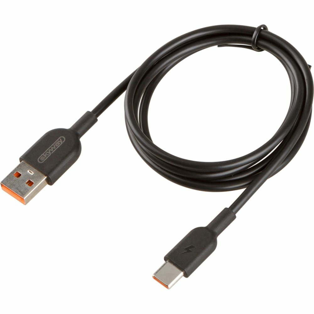 Кабель SKYWAY usb - type-c, 15w, черный, в пакете, 1м S09603007