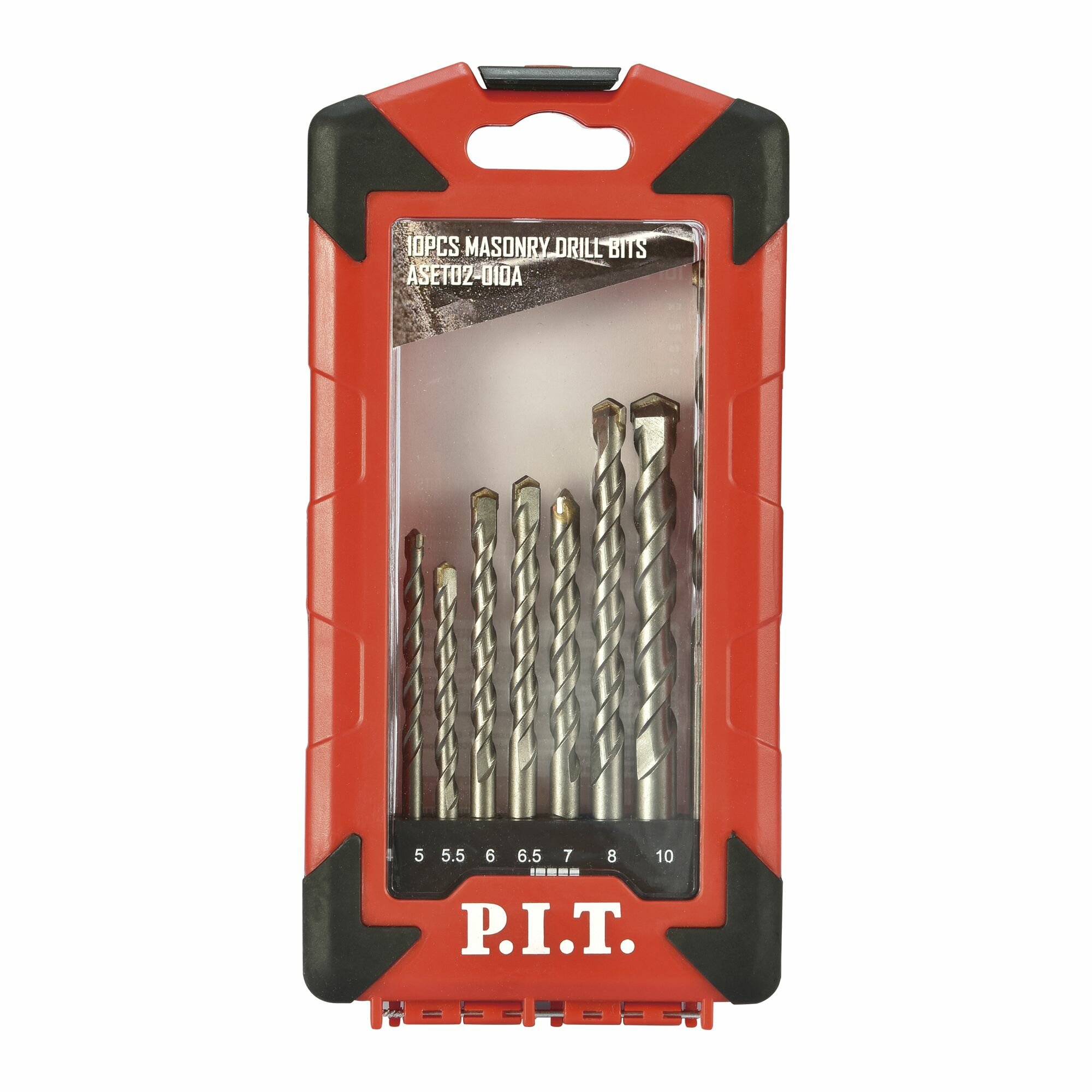 Набор сверл по бетону P.I.T. 10 предметов(ASET02-010A)