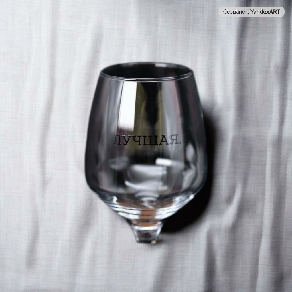 Бокал "Oh Vine!" "Лучшая", для вина, 400мл, стекло, ручная работа