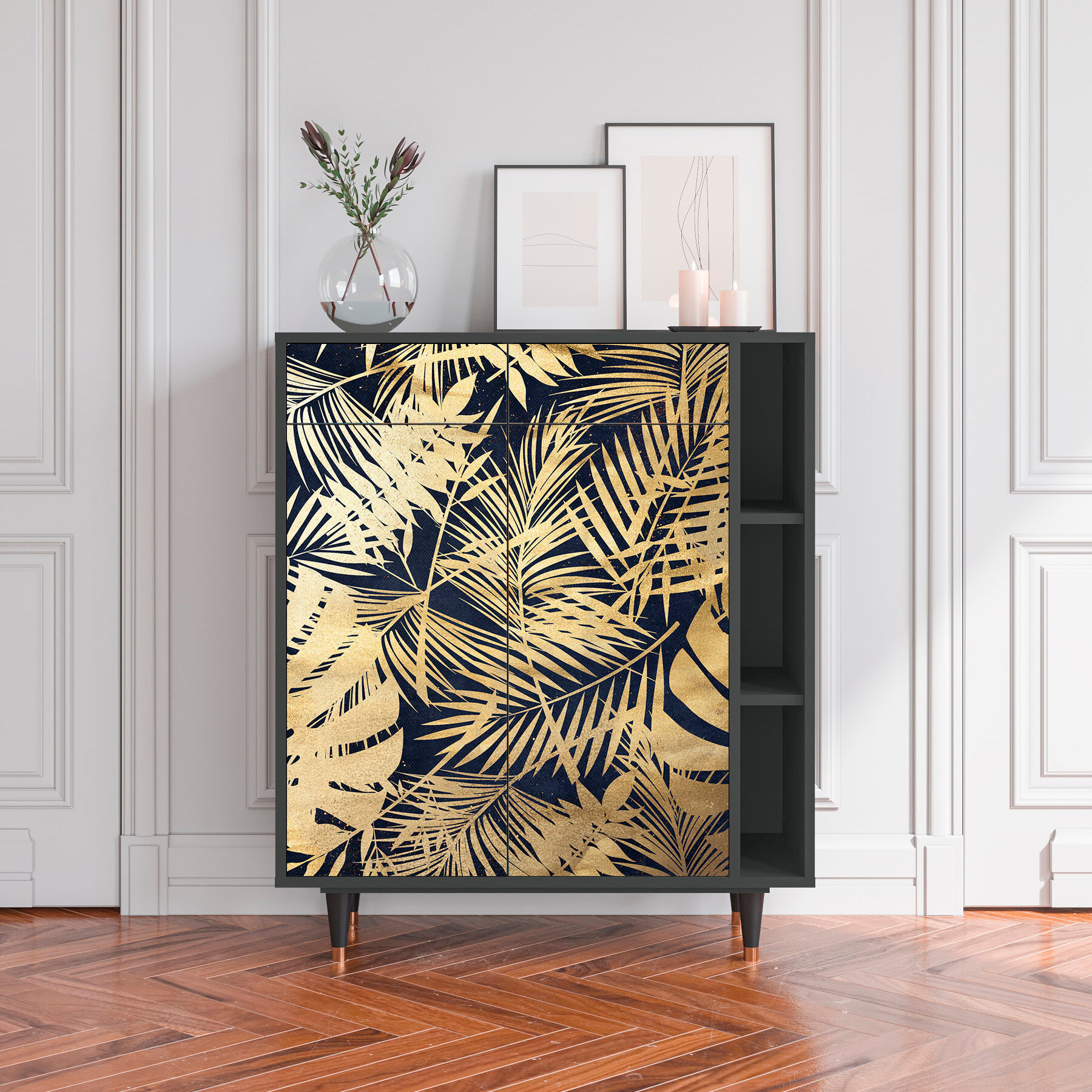 Комод - STORYZ - BS6 Jungle Vibes, Размер - 94 x 110 x 41 см, Цвет корпуса - , Антрацит