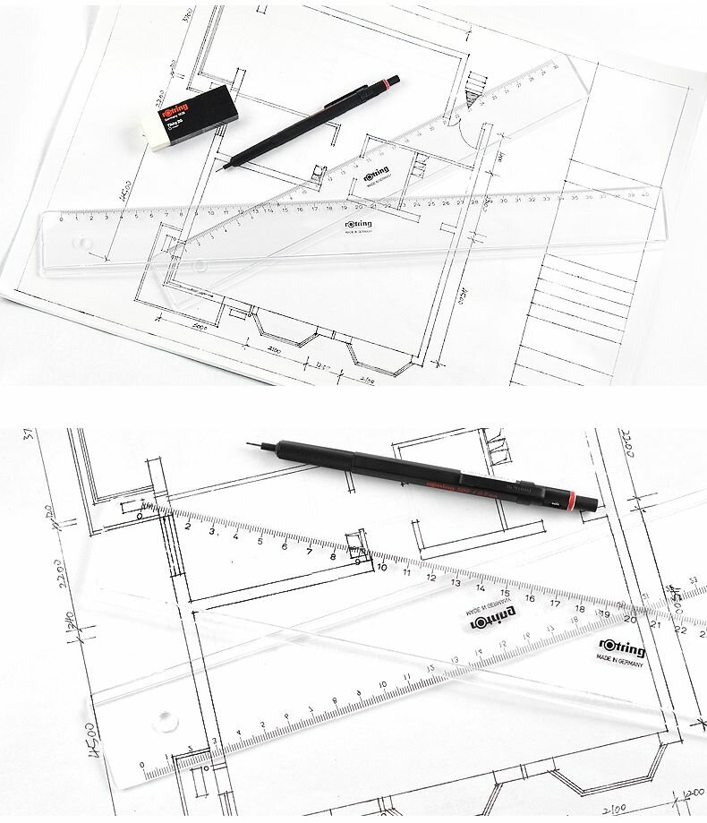 Rotring 16/30/40cm Линейка