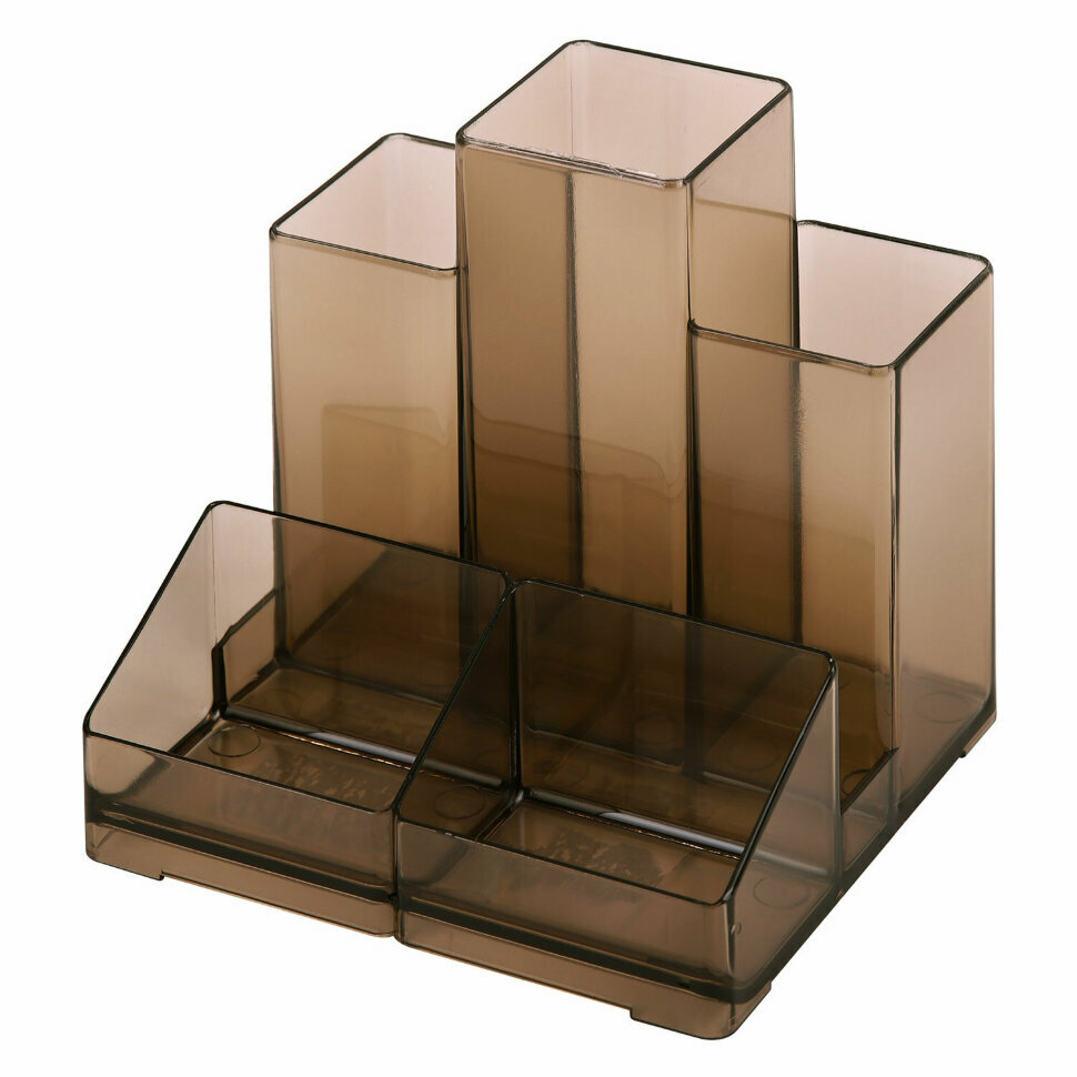 Подставка-органайзер BRAUBERG-CONTRACT, 109х95х101,5 мм, 5 отделений, тонированная, 230994, 230994