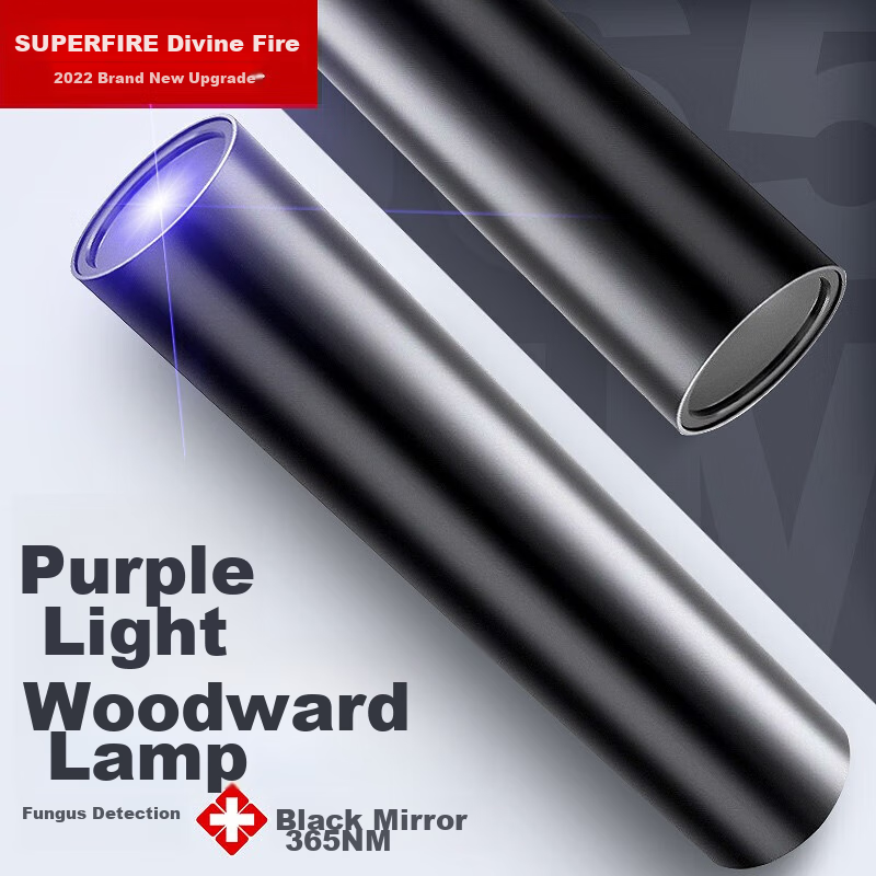 SupFire S11-H Wood's Light Cat Scratch Disease Lamp Fluorescent Agent Detector 365NM Ultraviolet Light Rechargeable Flashlight Anti-Counterfeiting Currency Detector