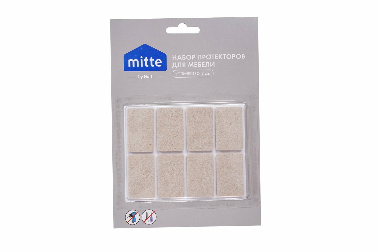 MITTE 24HDL0129 Набор протекторов для мебели 8 шт. Защита углов, ножек и краев