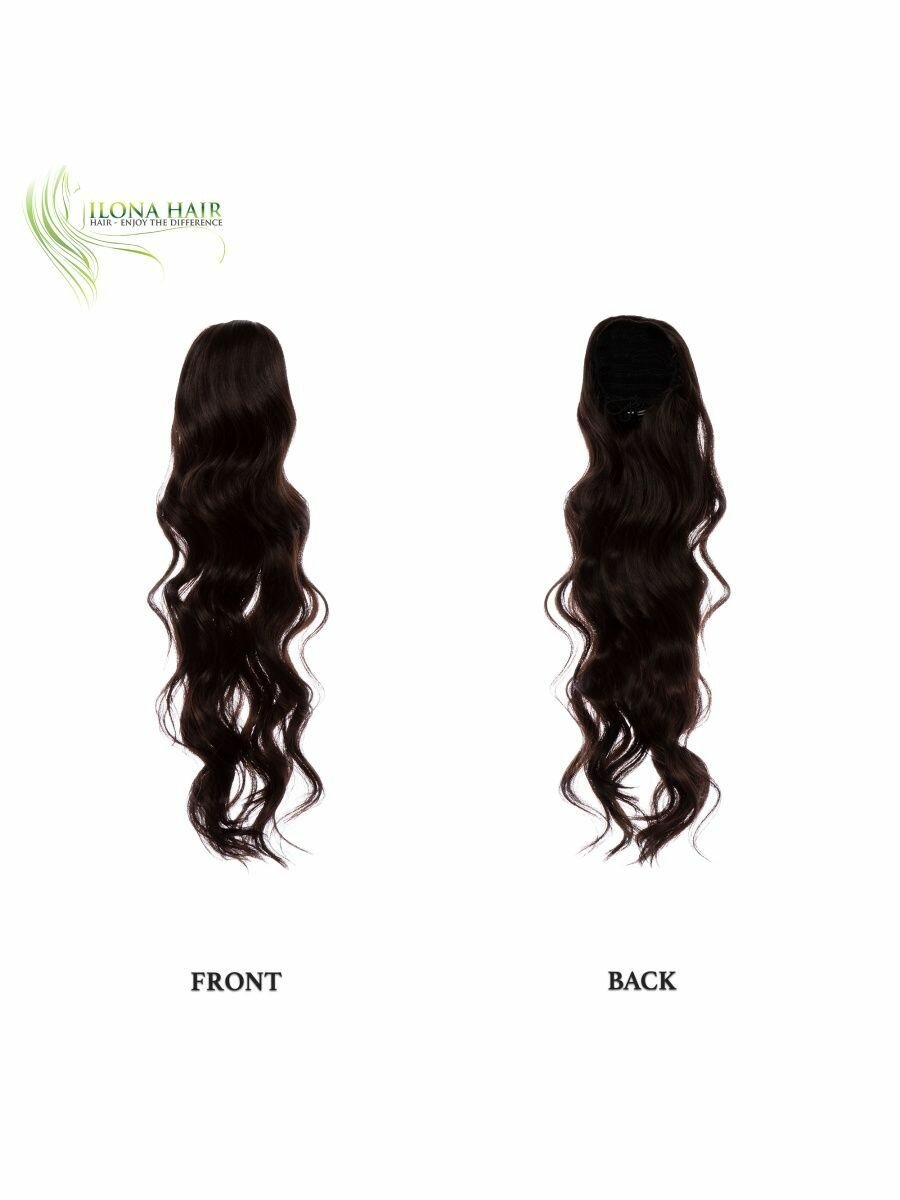 ILONA HAIR Шиньон хвост накладной на затяжке длинный 53 см.