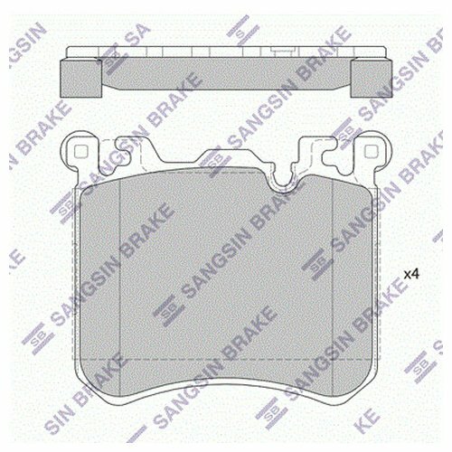 Комплект передних тормозных колодок Hi-Q SP1941 для BMW X5 E70, F15, F85, X6 E71, E72, F16, F86