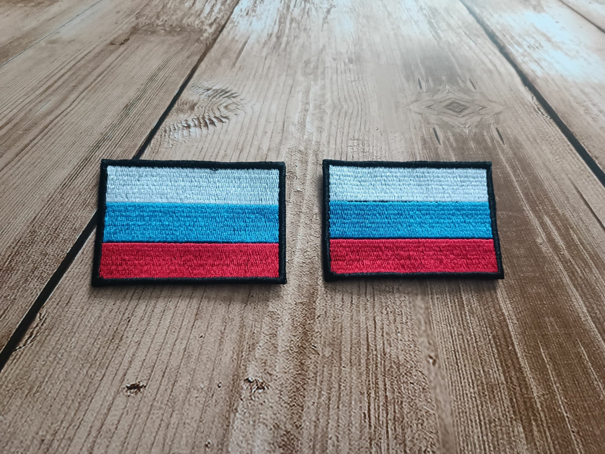 Нашивка / шеврон Флаг России 8х5,5 см, 2 штуки