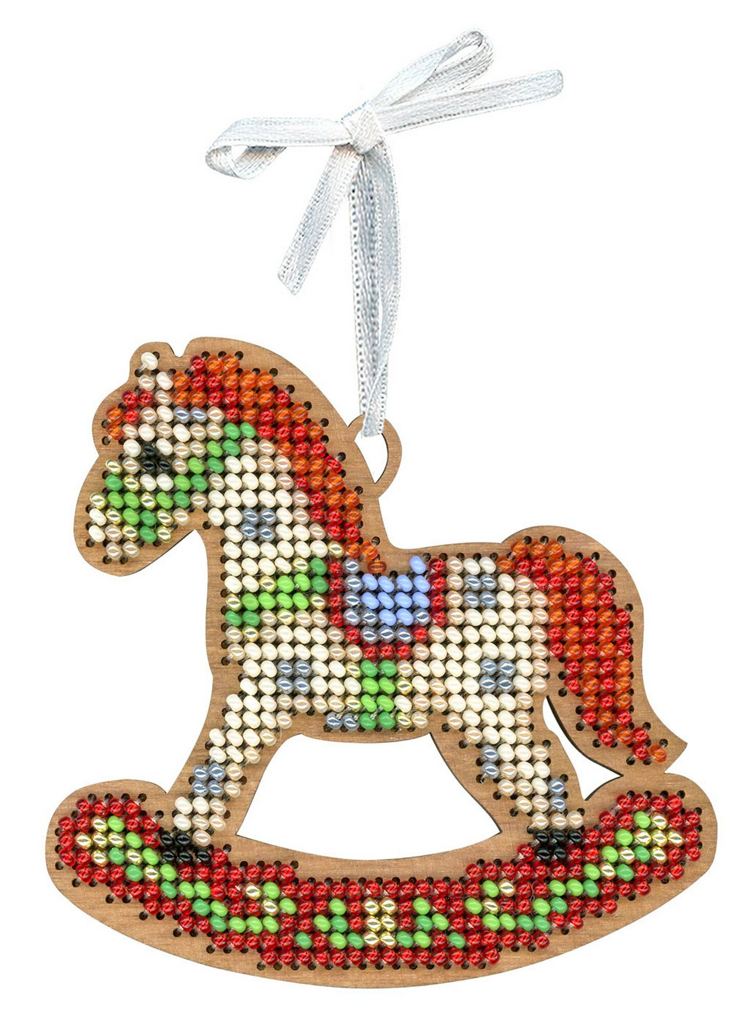 Вышивка Лошадка светлая 8x8 см.