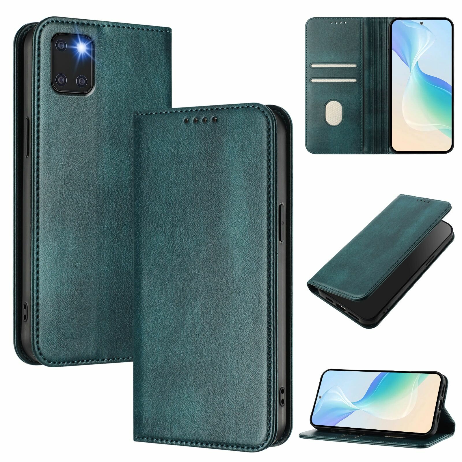 Кожаный чехол-книжка для Samsung Galaxy A81/note 10 lite/M60S(Самсунг Галакси A81/note 10Лайт) с отделениями для карт и кошельком, Функция блокировки RFID