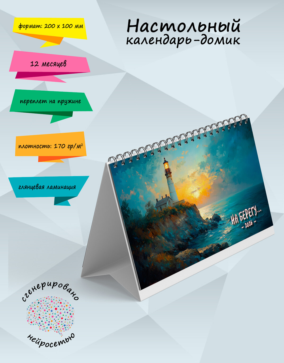 Настольный календарь-домик На берегу… на 2026 год