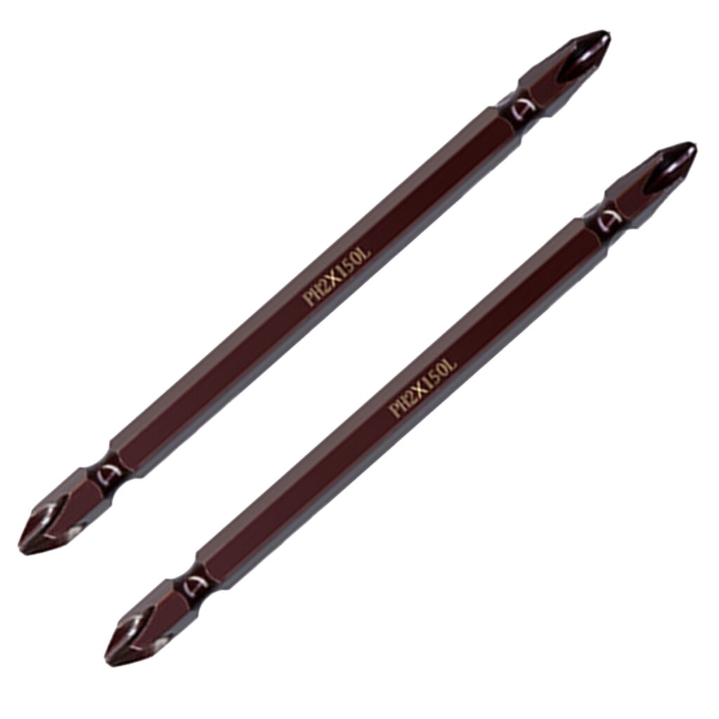 Бита PH2 для электрической отвертки сталь 65мм/100мм/150мм/200мм/250мм/300мм двухсторонняя крестовая