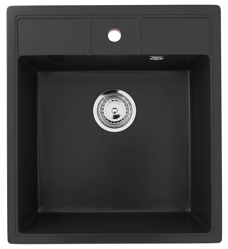 Мойка кухонная Ulgran U-406 -344 прямоугольная, 50x45, матовая, черная, российская