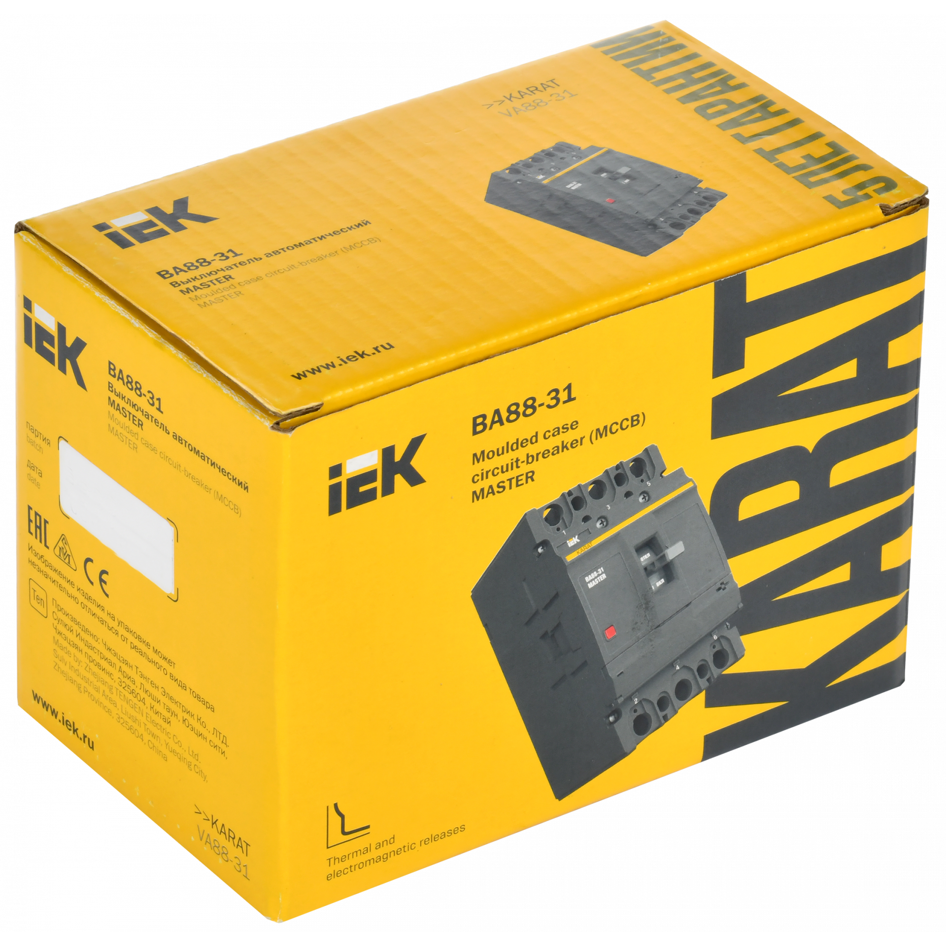 Выключатель автоматический ВА88-31 3Р 40А 25кА MASTER, IEK SVA00-3-0040-02 (1 шт.)