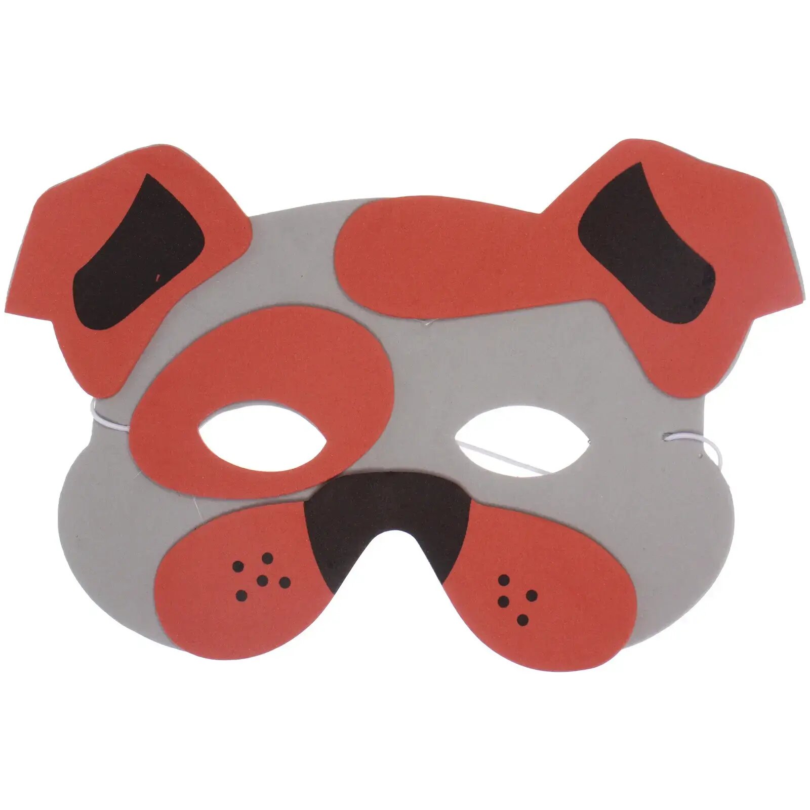 Маска карнавальная «Злой пёс Тимон», ПВХ, серый/красный/черный, легкая, для праздников и мероприятий