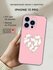 Чехол на Apple iPhone 13 Pro / Айфон 13 Про с принтом "Сердечко из кроликов 1 - ...