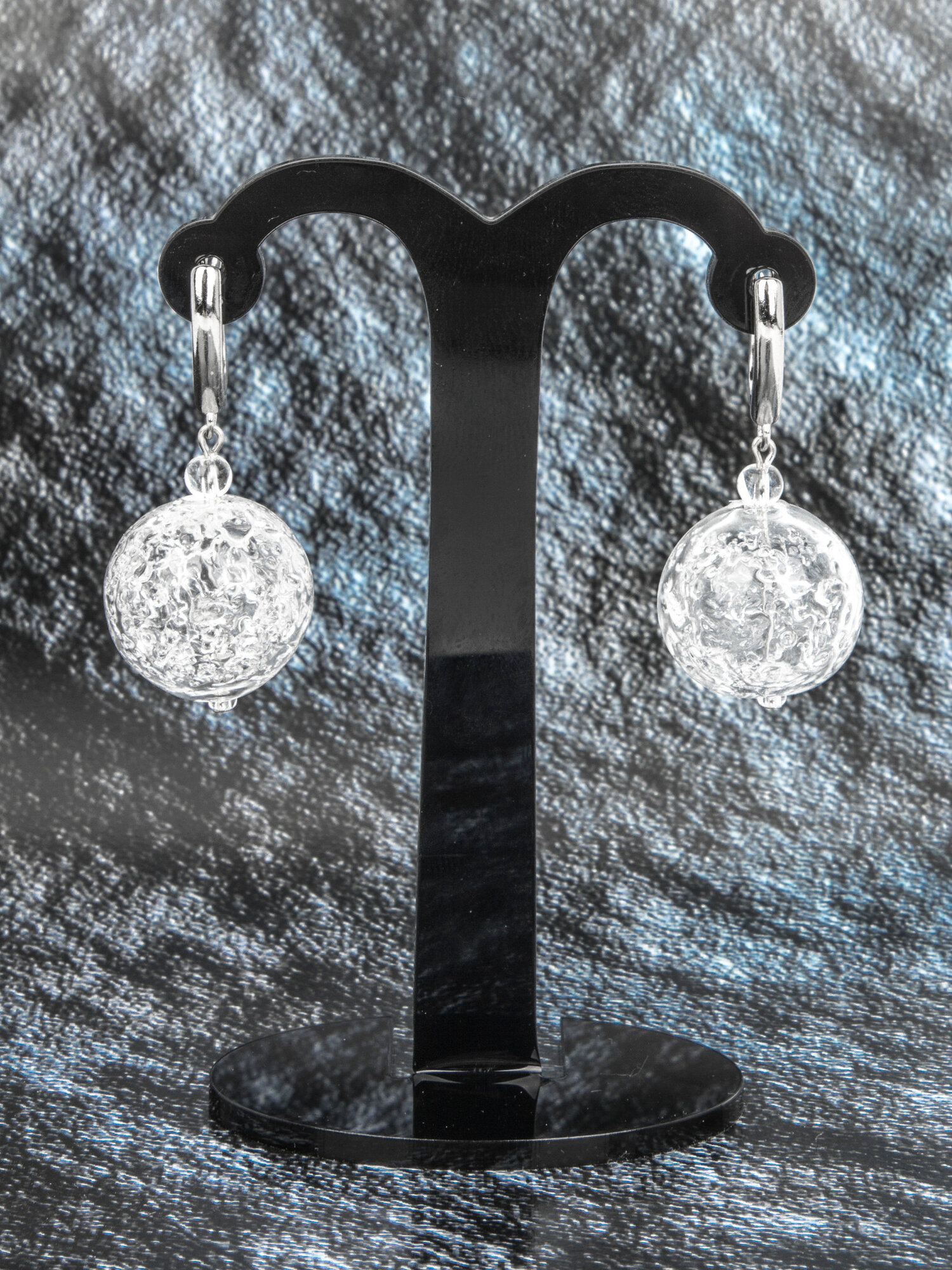 Серьги с подвесками, муранское стекло