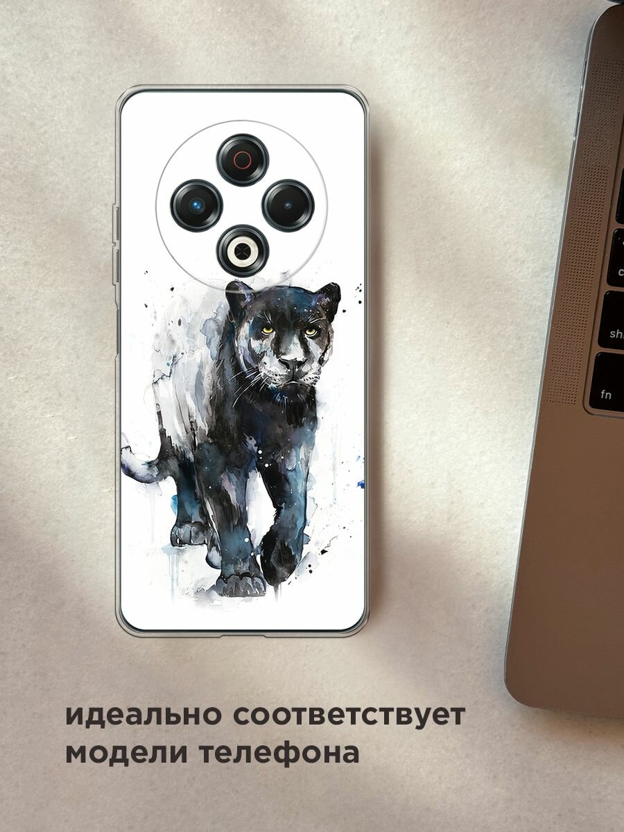 Чехол на Tecno Spark 30 / Текно Спарк 30 с принтом "Пантера арт 3" — фото 1
