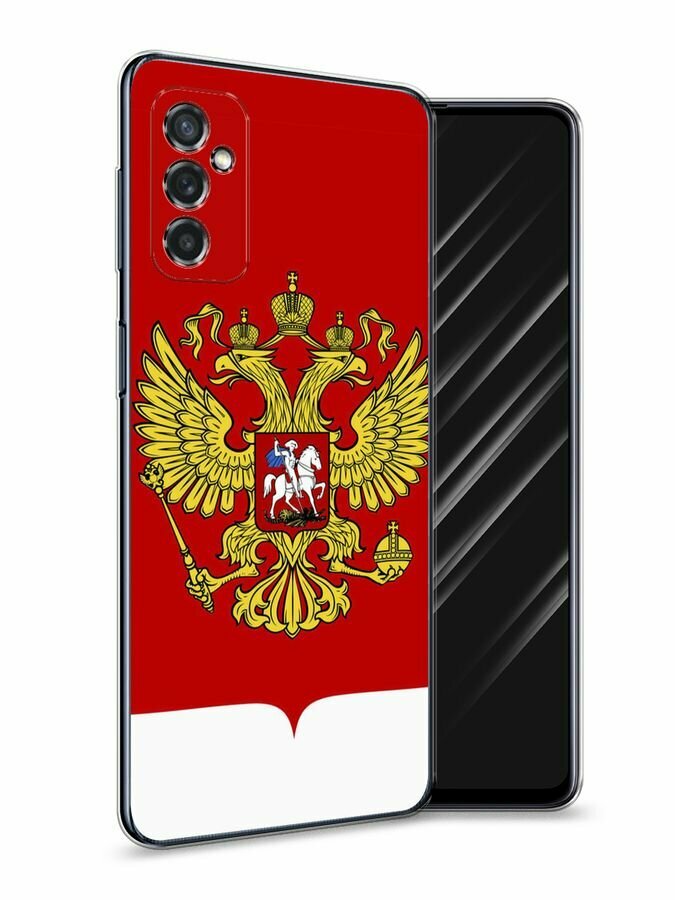 Чехол на Samsung Galaxy M52 / Самсунг Галакси M52 с принтом "Герб России полотно"