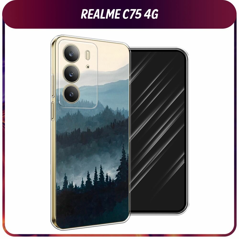 Чехол на Realme C75 4G / Реалми C75 4G с принтом "Туманные горы"