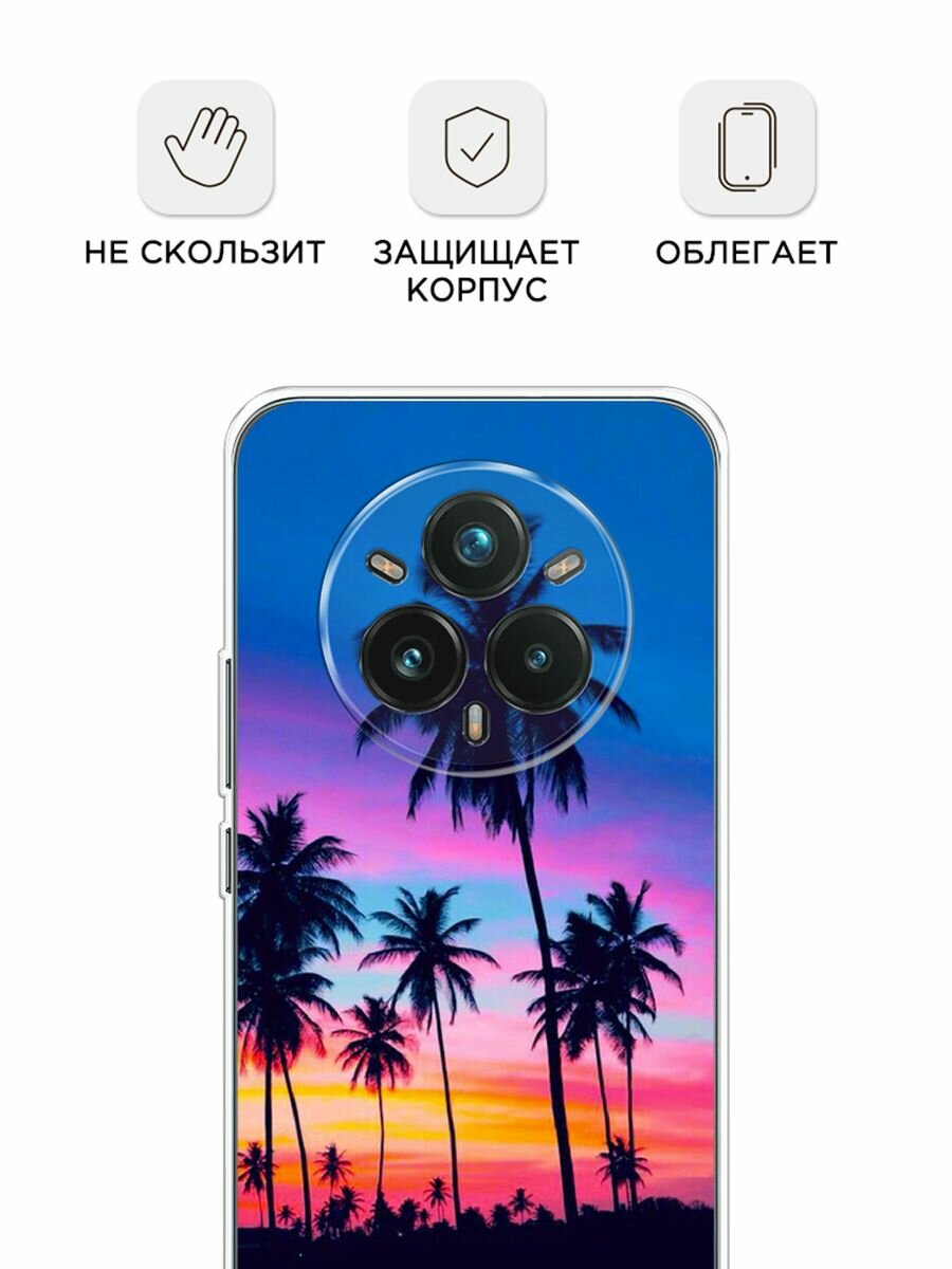 Силиконовый чехол на Realme 14 Pro / Реалми 14 Про с принтом "Закат 5" — фото 1