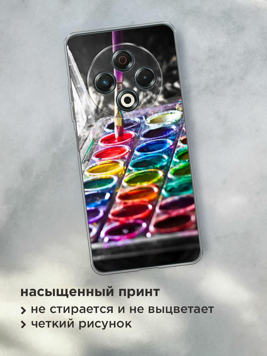 Чехол на Tecno Spark 30 / Текно Спарк 30 с принтом "Палитра красок" — фото 1