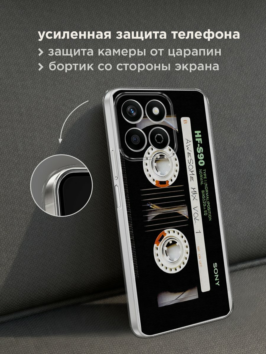Чехол на Honor X7c / Хонор X7c с принтом "Кассета лак" — фото 1