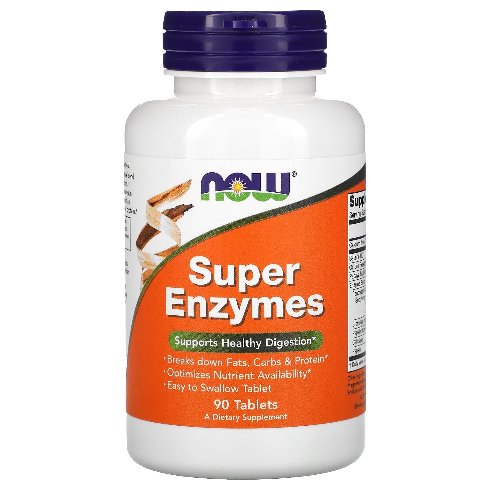 Now Foods Super Enzymes, Супер Ферменты, Энзимы - 90 таблеток