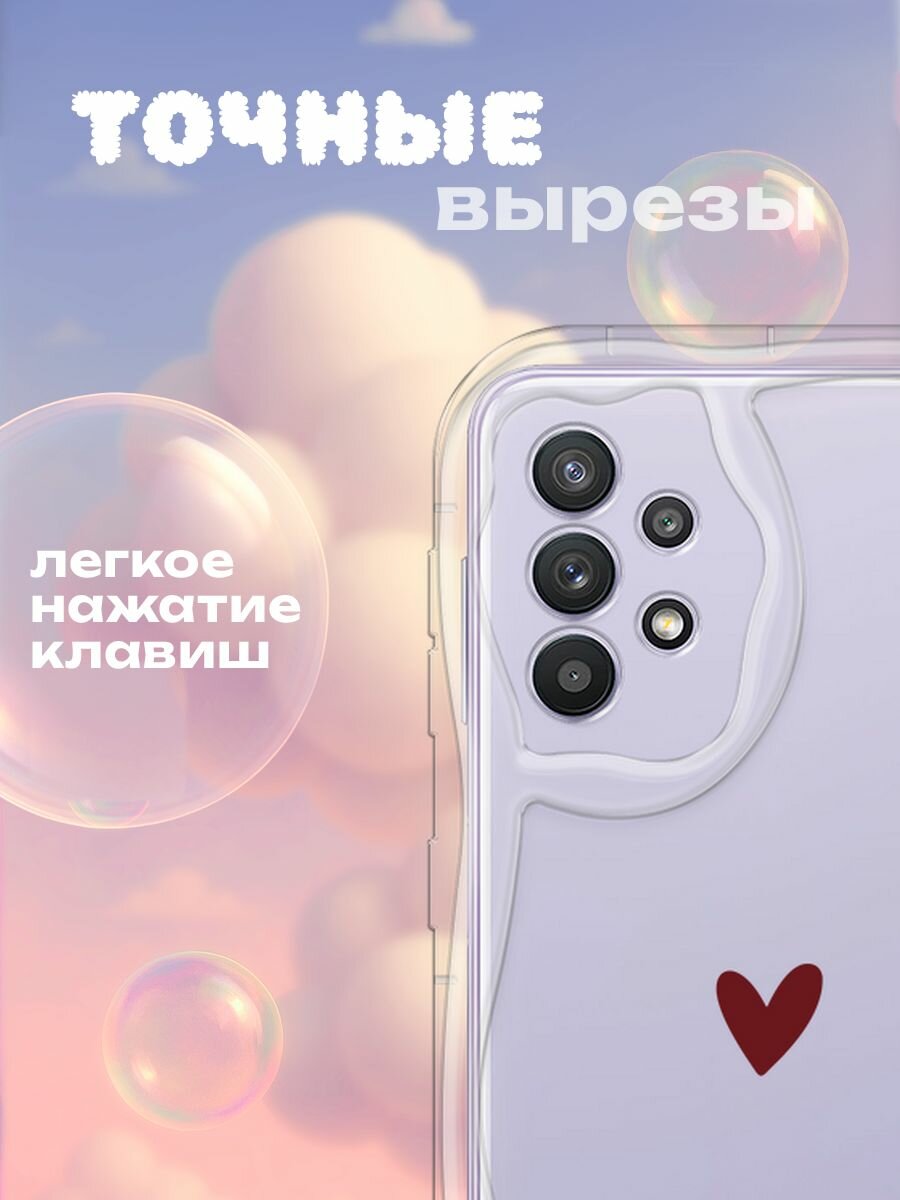 Чехол на Samsung Galaxy A32 / Самсунг А 32 с принтом "Маленькое красное сердечко" — фото 1