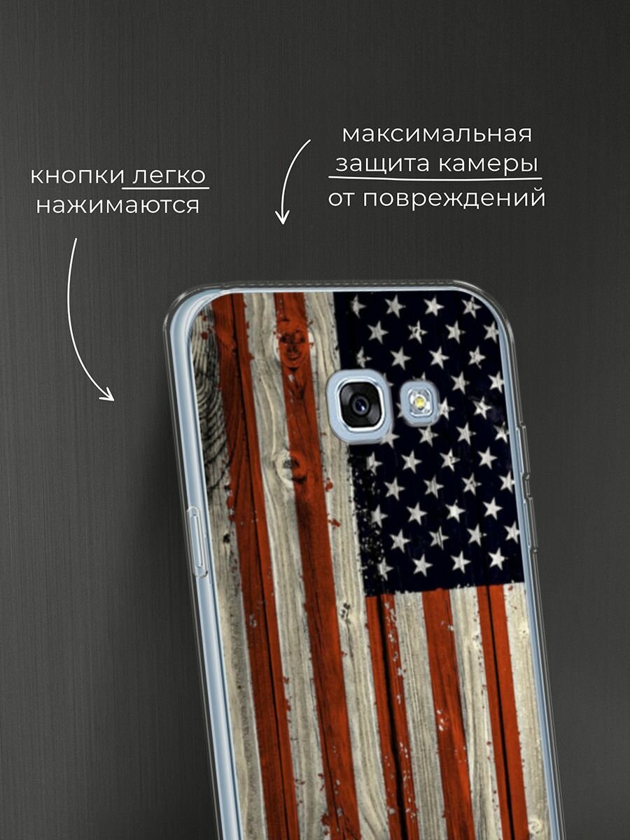 Чехол на Samsung Galaxy A5 2017 / Самсунг Галакси А5 2017 с принтом "США" — фото 1