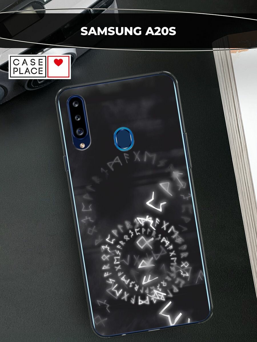 Чехол на Samsung Galaxy A20s / Самсунг Галакси A20s с принтом "Руны"