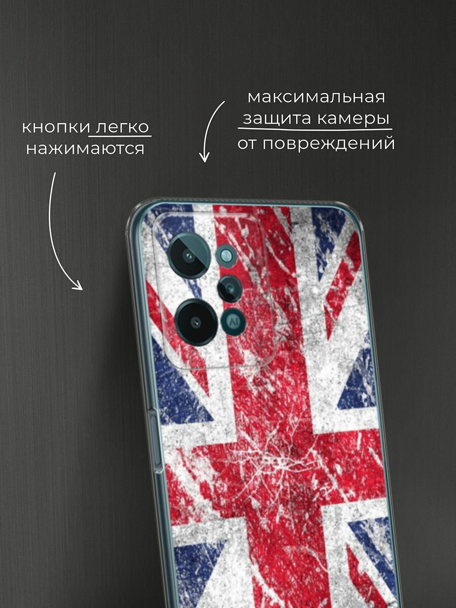 Чехол на Realme C31 / Реалми C31 с принтом "Флаг британский" — фото 1