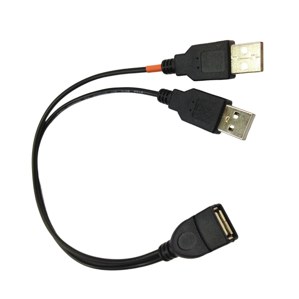 USB2.0 один женский и два мужских Y-образных кабеля для передачи данных, удлинительный кабель для зарядки