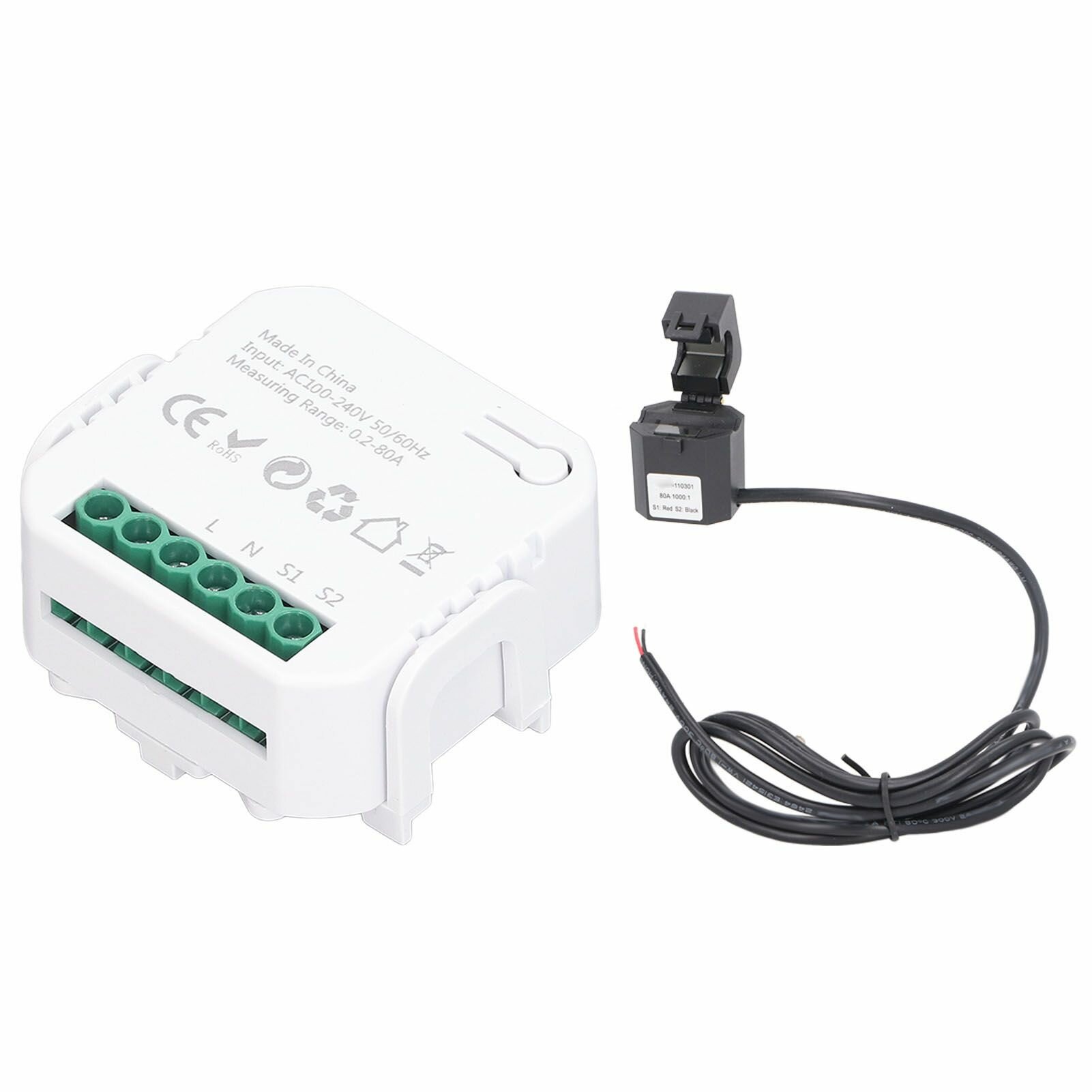 Умный счетчик энергии WIFI монитор потребления энергии однофазный 100-240 В переменного тока для Tuya Black PJ-1203
