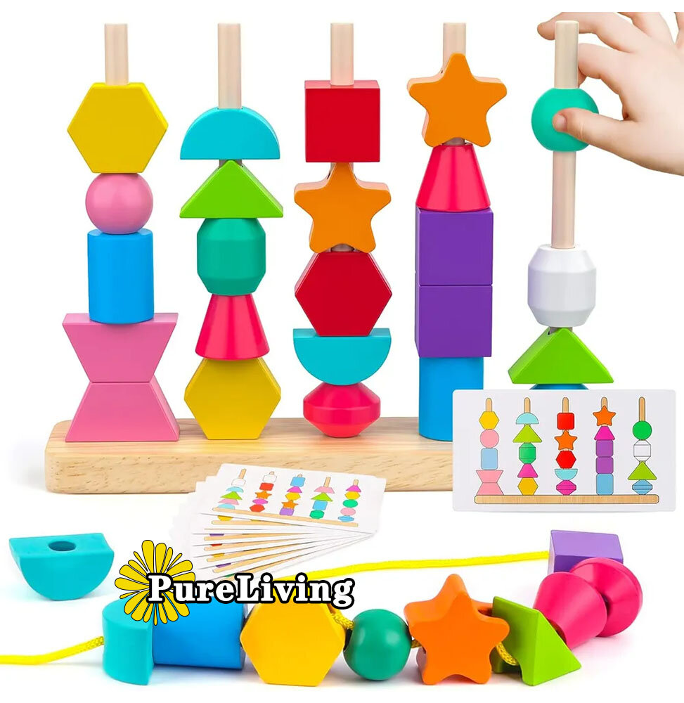 Деревянный сортер Монтессори для малышей 1-3 развивающая игрушка на моторику