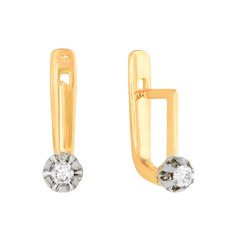 серьги из золота, с бриллиантами