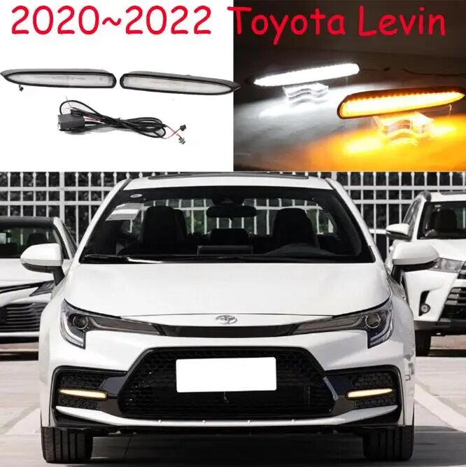 Дневные ходовые огни для Toyota Levin 2020-2022, белые/желтые