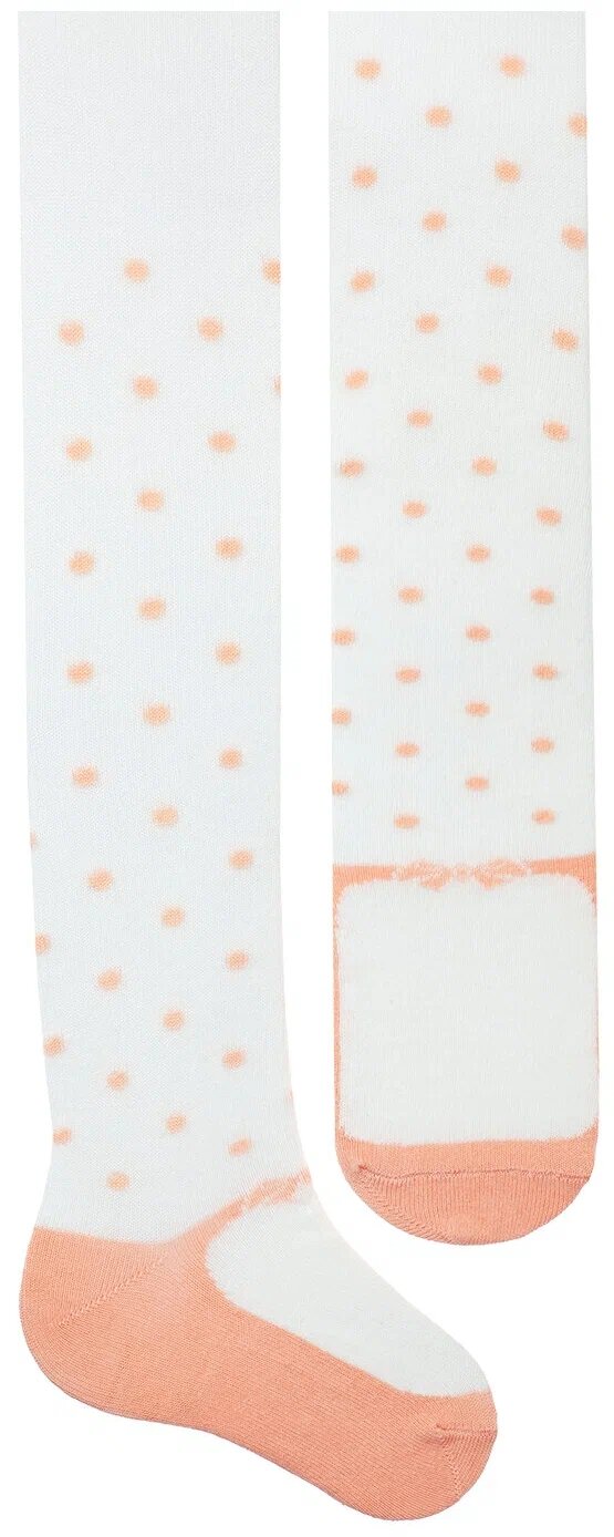 Колготки детские Капризуля 1-2 года, белые, горох