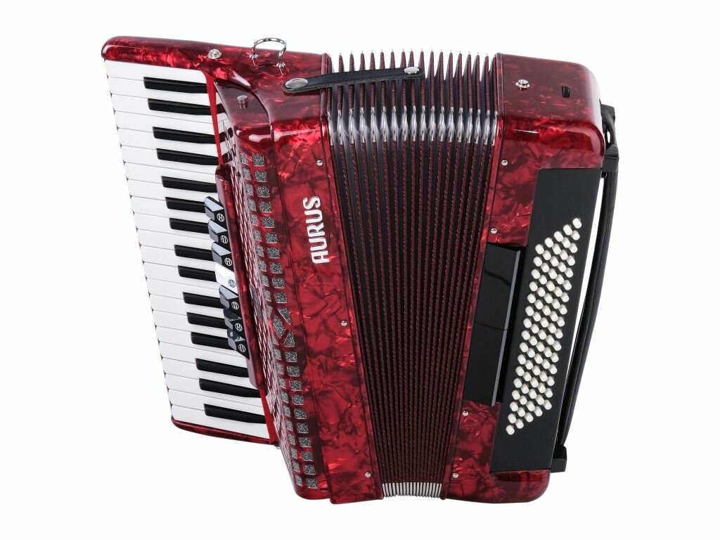 JH2006-RED Аккордеон 37/80/7/2, красный, с футляром, Aurus