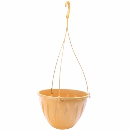 Кашпо Idea алиция подвесное D250мм с поддоном М 3116 Белая Глина