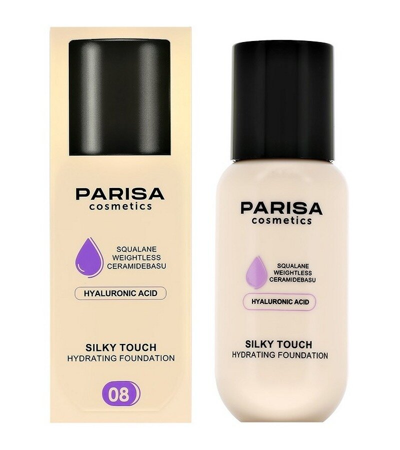 Parisa Pfs-06 - Silky Touch - Hydrating Foundation Шелковистый тональный крем для лица "с гиалуроновой кислотой" 30 мл. №08 olive fair
