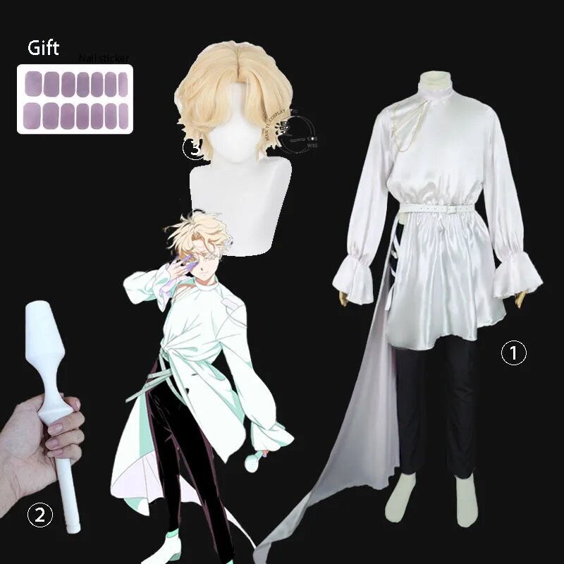Косплей Лука WICCON, белый костюм, L, wig prop