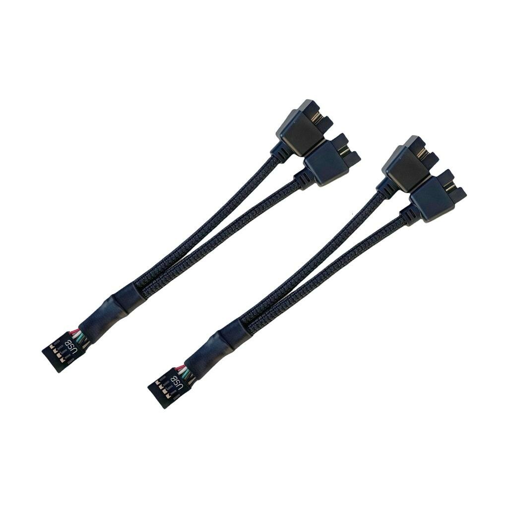 Разветвитель USB 9Pin для материнской платы, Черный