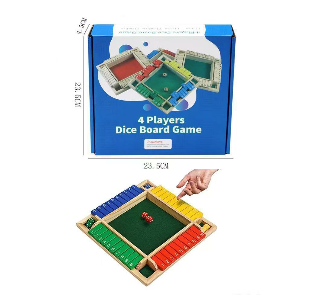 Деревянная цифровая четырехсторонняя флип-доска Деревянная шестисторонняя цифровая флип-доска Шахматный бар Настольная игра в кости Деревянная настольная игра