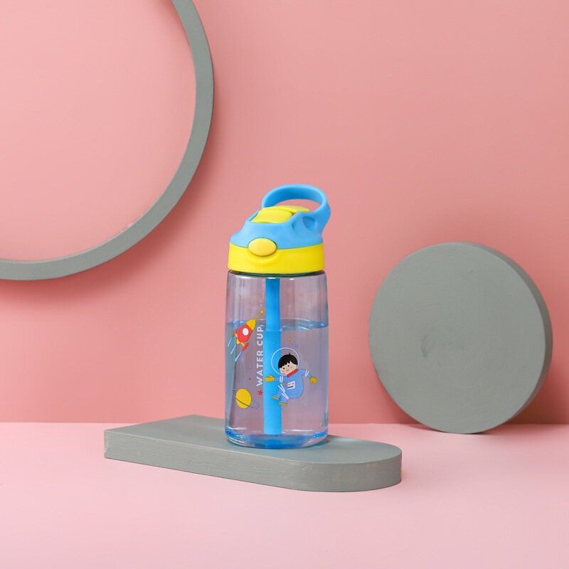 Симпатичная детская чашка для воды с соломинкой, устойчивый к падению, чайник для детского сада, ученик начальной