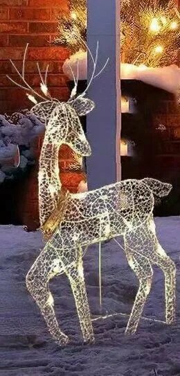 Каркасная светодиодная фигура Олень 62 см